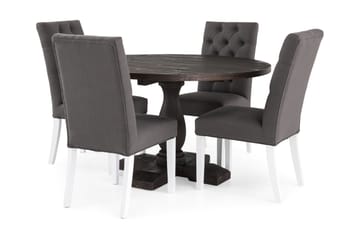 Dijon Matgrupp 130 cm Rund med 4 Jenny Stol - Matgrupper | Trademax.se