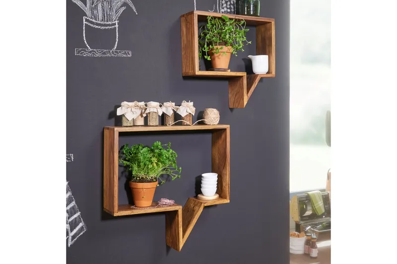 Clutts Vägghylla 2-pack - Vägghylla | Trademax.se