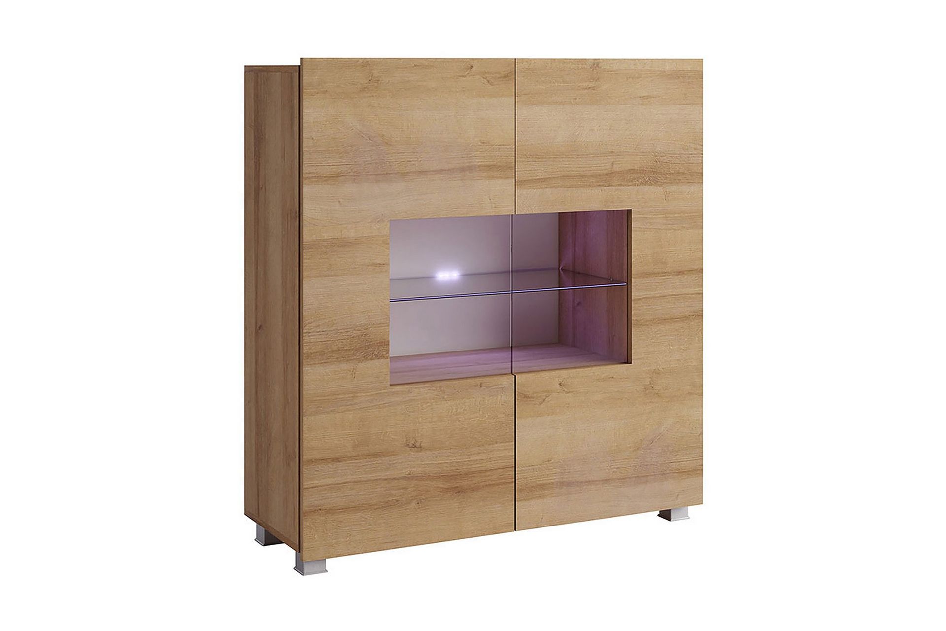 Frick Vitrinskåp Blå LED Belysning 35 cm djup 100 cm bred 107 cm hög ...