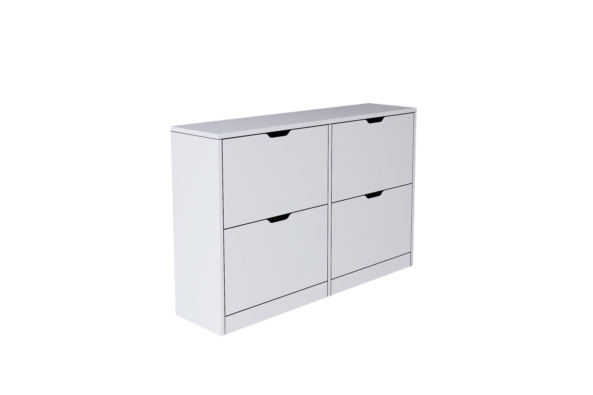 Durusu Skoskåp 120,5 cm Mattvit - Förvaring - Trademax