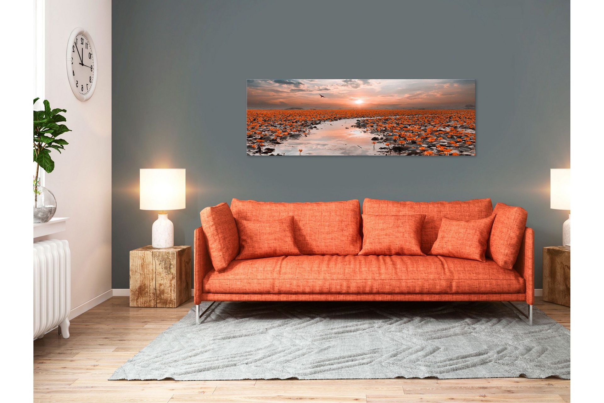 Tavla Lily Pathway (1 Part) Narrow 150x50 cm - Inredning - Trademax