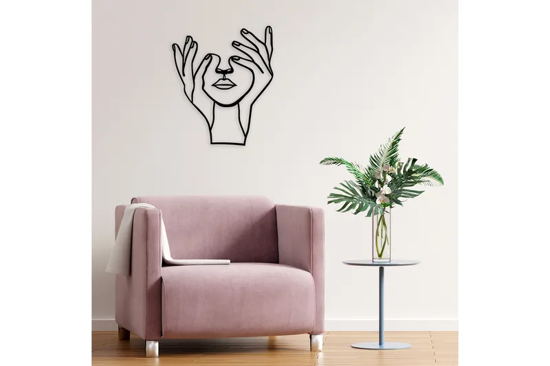 Hand Face Väggdekor - Plåtskyltar | Trademax.se