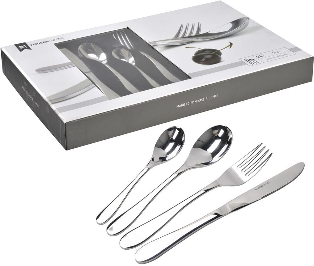 Bestickset Ivo 24 Delar silver - Hushåll - Trademax