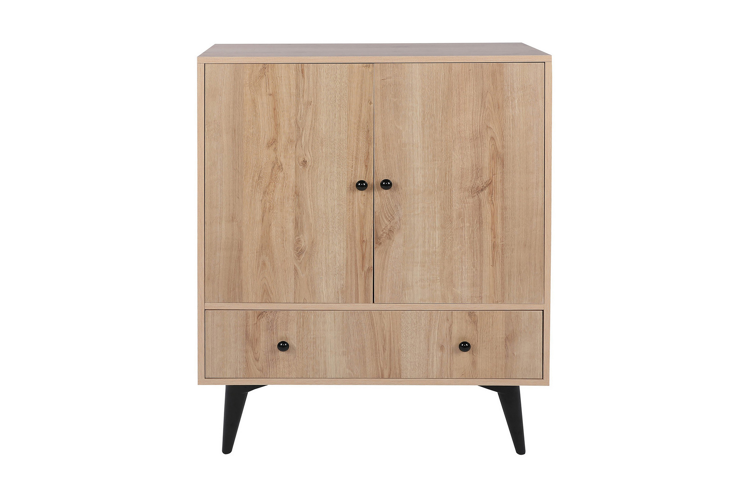 Gibia Sidobord 90 cm Natur/Svart - Möbler - Trademax