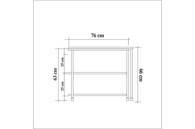 Lantenot Sidobord 76 cm Natur/Svart - Möbler - Black Friday coming soon ...