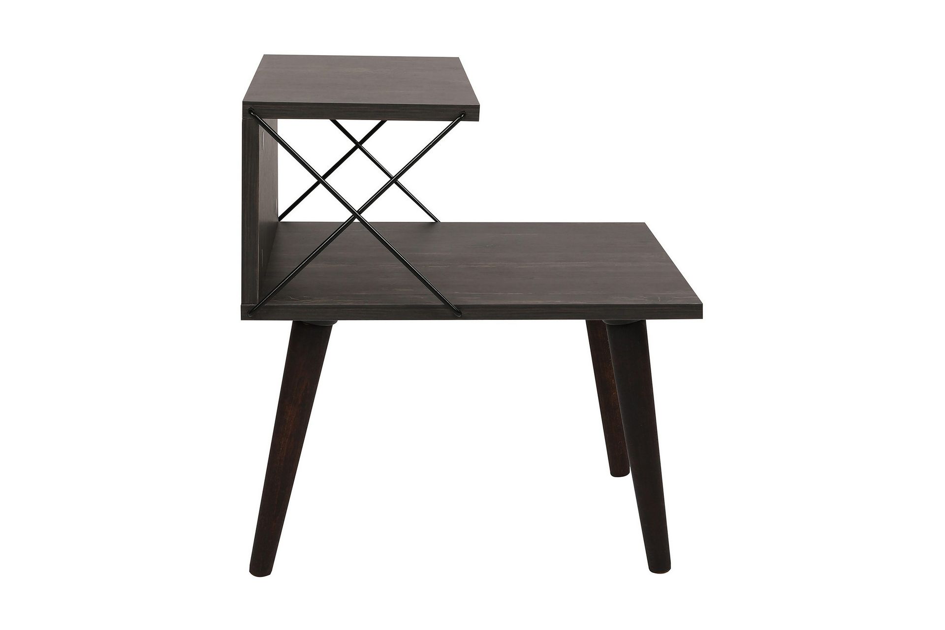 Kaysie Sängbord 50 cm Mörkbrun - Möbler - Trademax