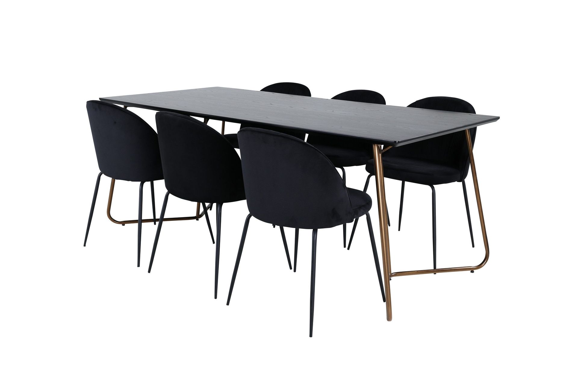 Venture Home Petra Matgrupp 190 cm Rektangulär med 6 Wrinkles stolar ...