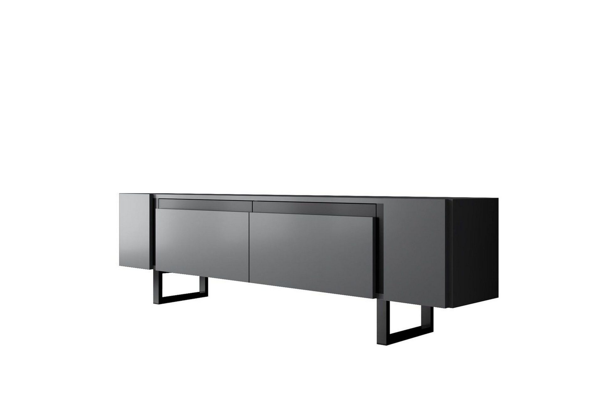 TV-bänk Sozi Antracit / Svart Antracit / Svart - Möbler - Trademax