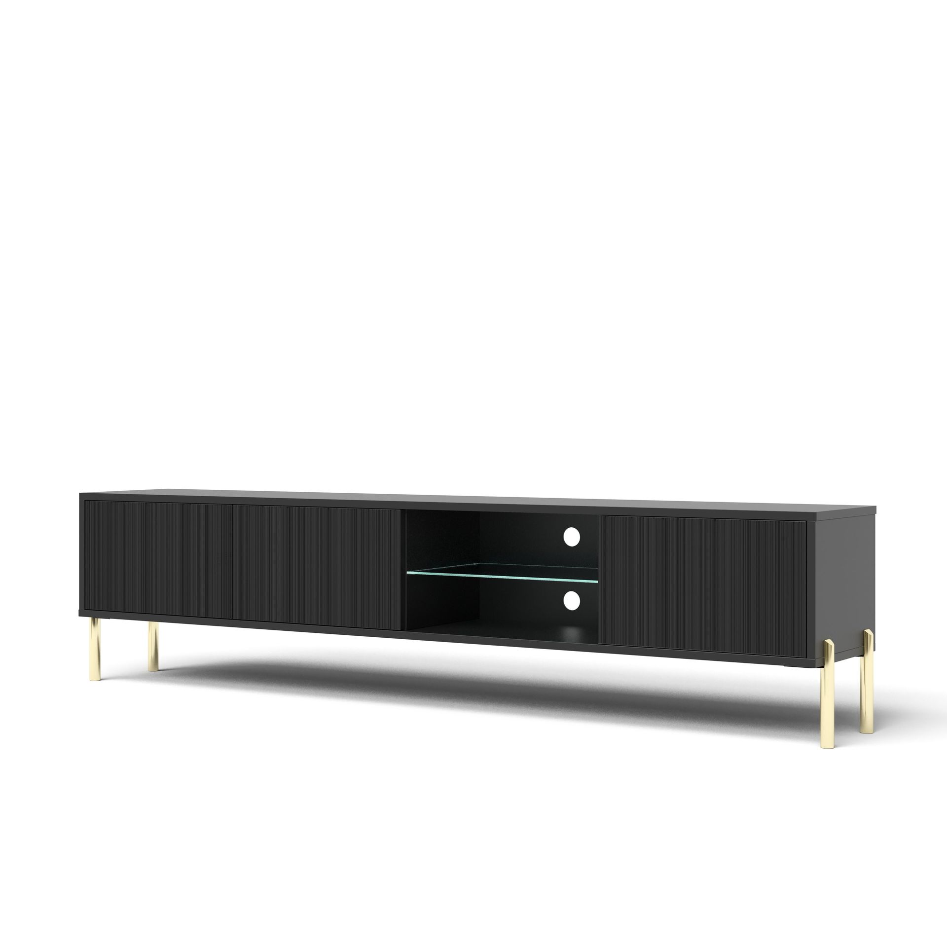Virmani Tv-bänk 175 cm Svart - Möbler - Trademax