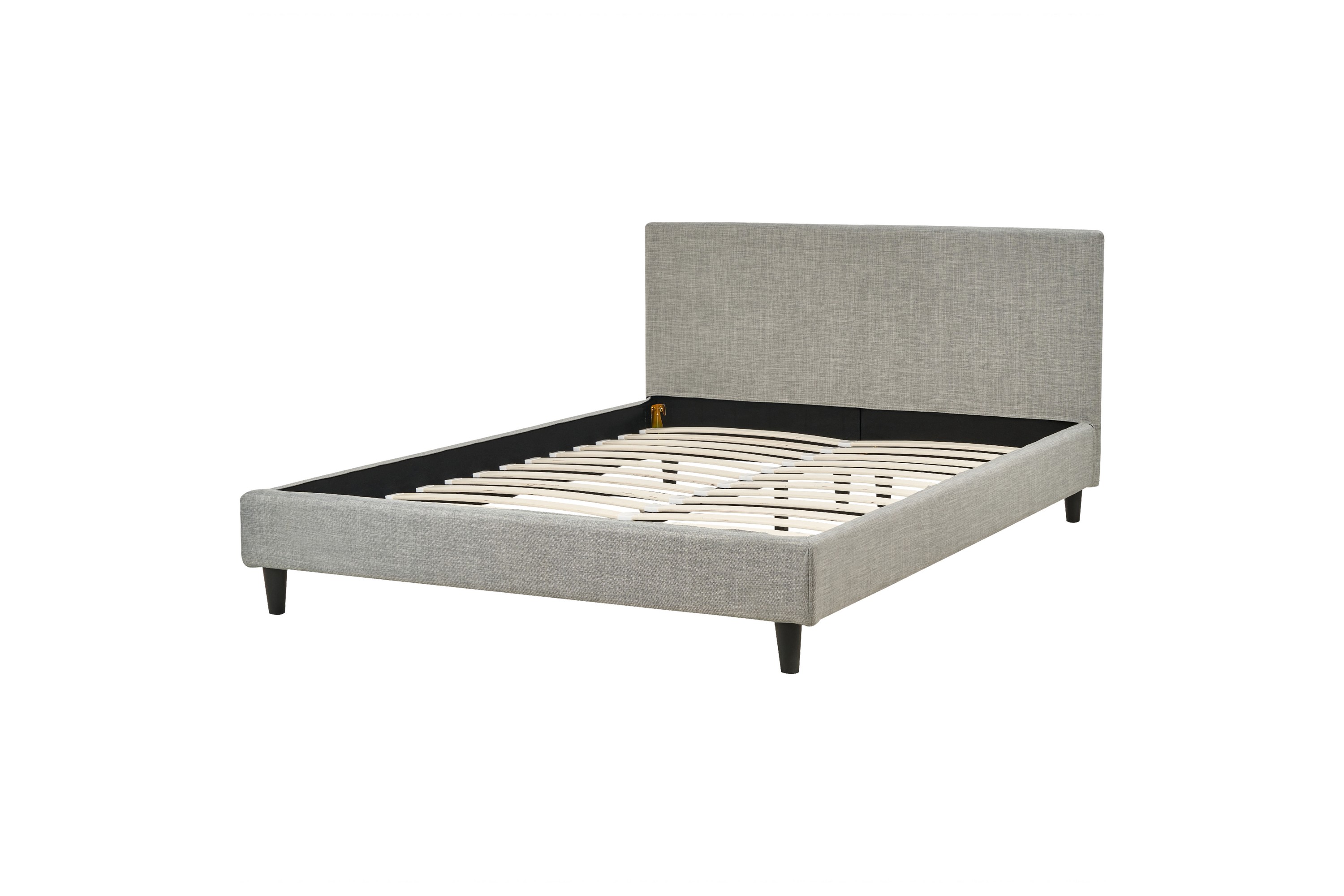 Bossom Sängram 140x200 cm Grå/Mörkt trä - Möbler - Trademax