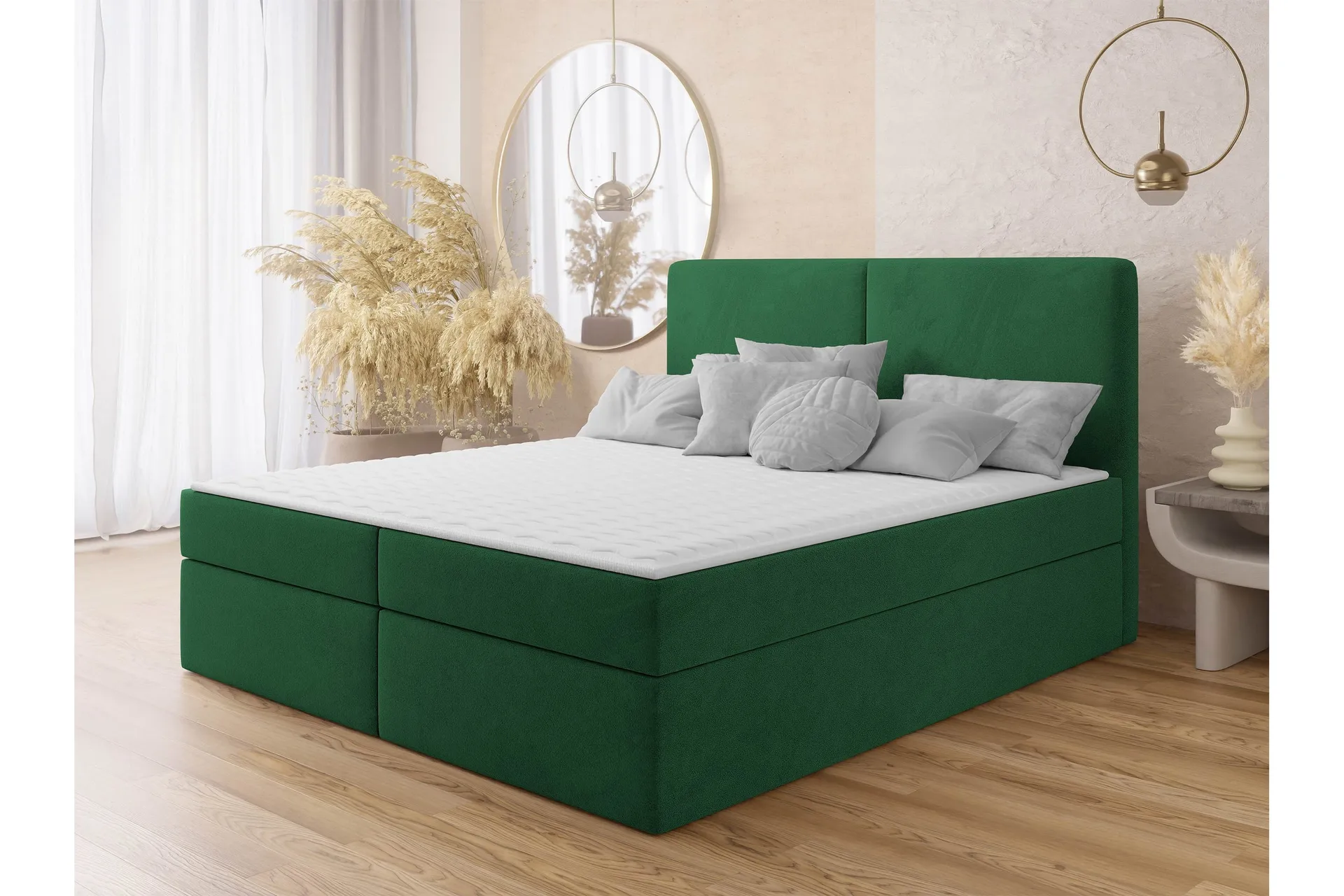 Garris Sängpaket Kontinentalsäng 180x200 cm Grön - Möbler - Trademax