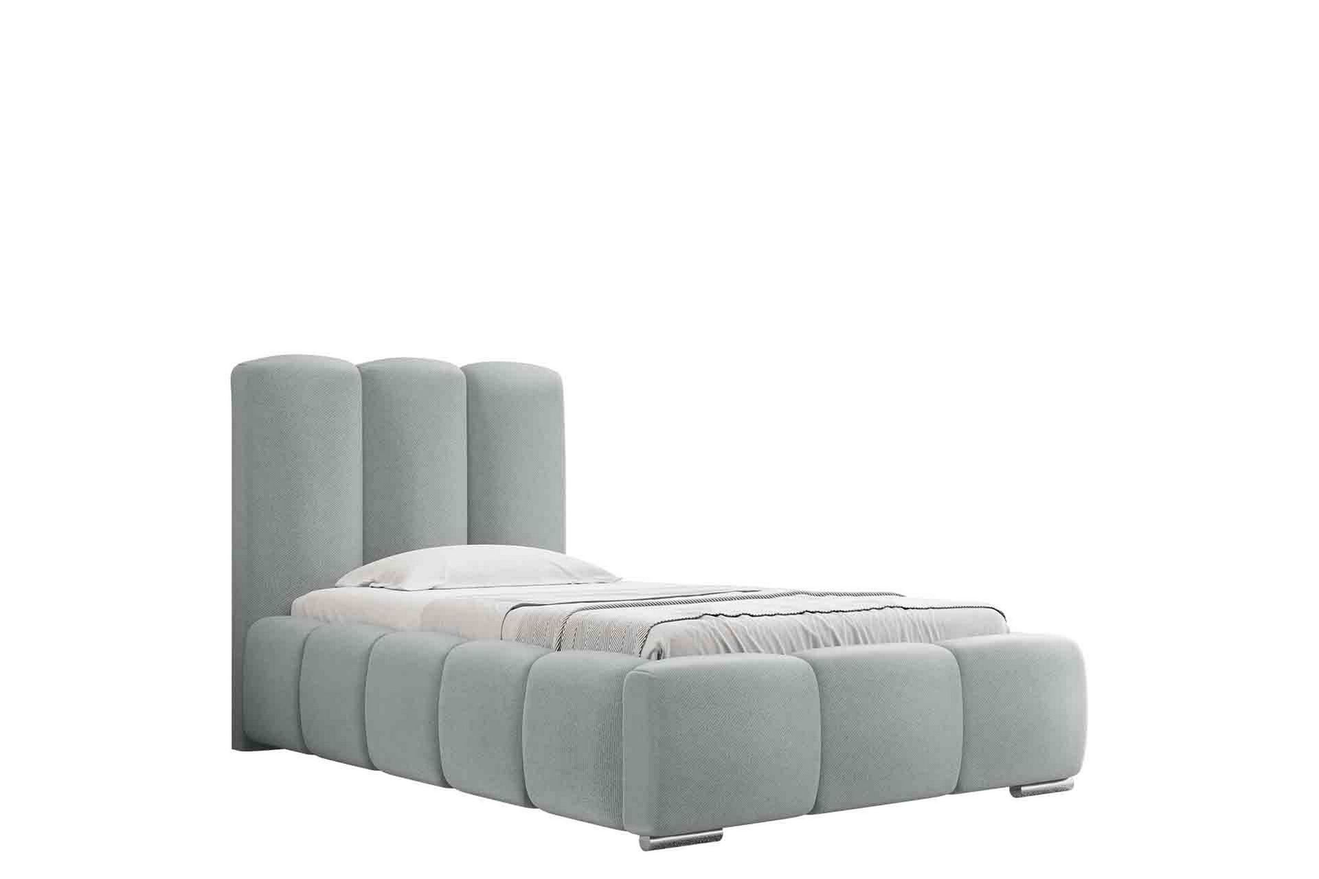 Gioia Sängram med Förvaring 90x200 cm Grå - Möbler - Trademax