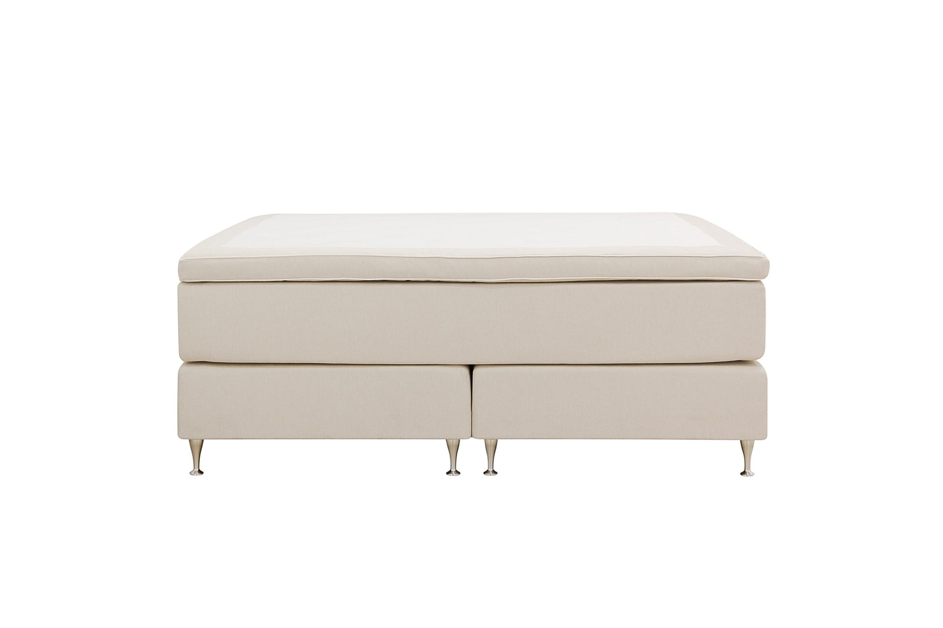 Berg & Strand Hilton Premium Kontinentalsäng 180x200 cm Ljusbeige Tyg ...