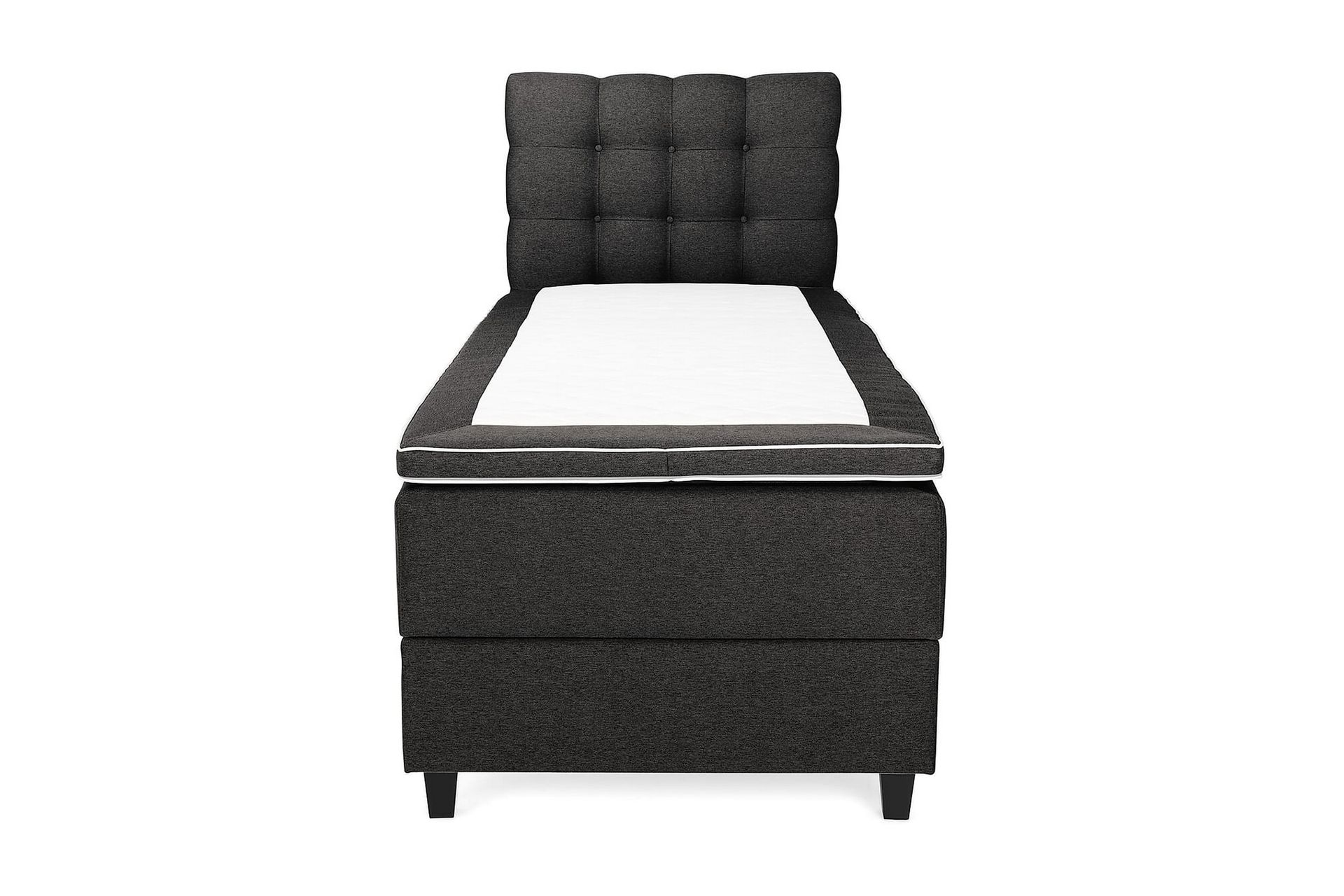 Berg & Strand Royal Kontinentalsäng med Förvaring 90x200 cm Mörkgrå ...