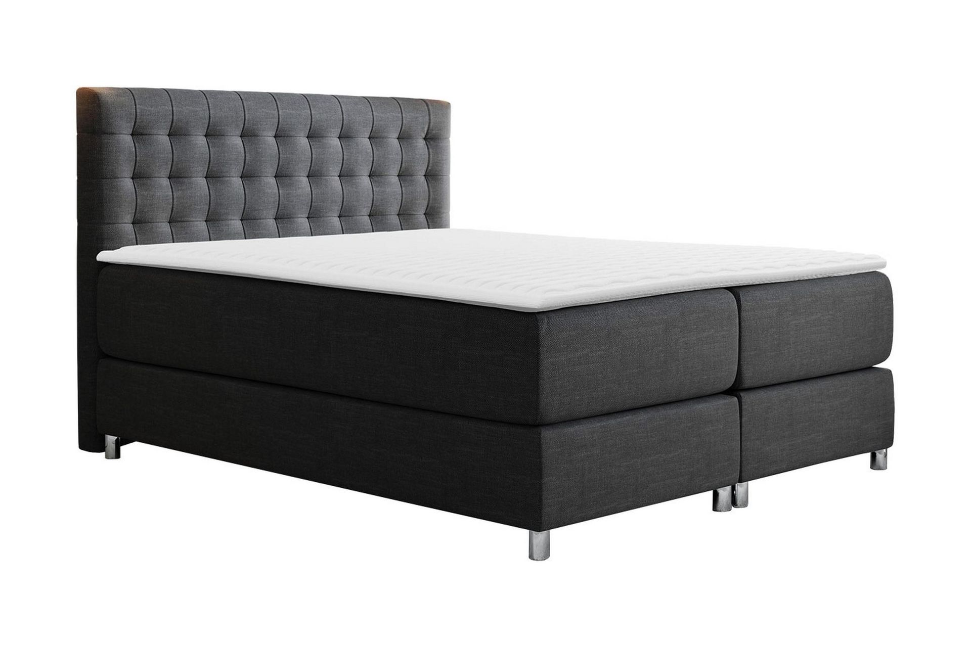 Plevoll Kontinentalsäng 140x200 Grå - Möbler - Trademax