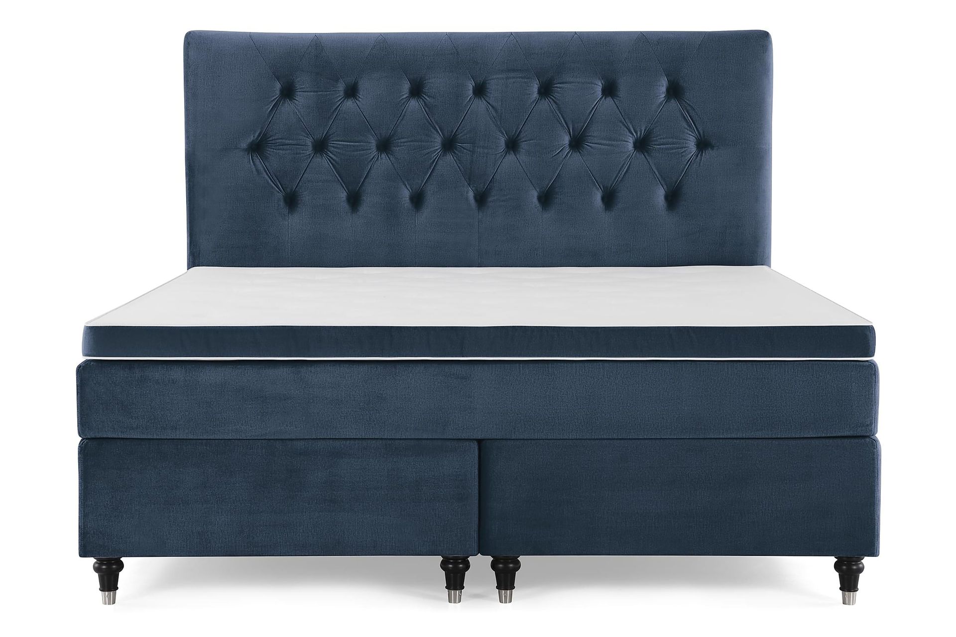 Berg & Strand Royal Velvet Komplett Sängpaket 180x200 cm Mörkblå med ...