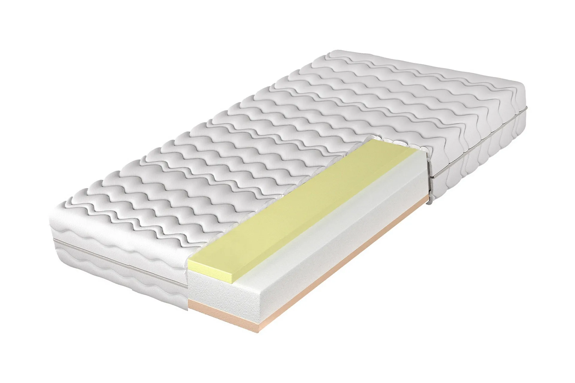 Fynlee Skummadrass 200x200 cm Vit - Möbler - Trademax