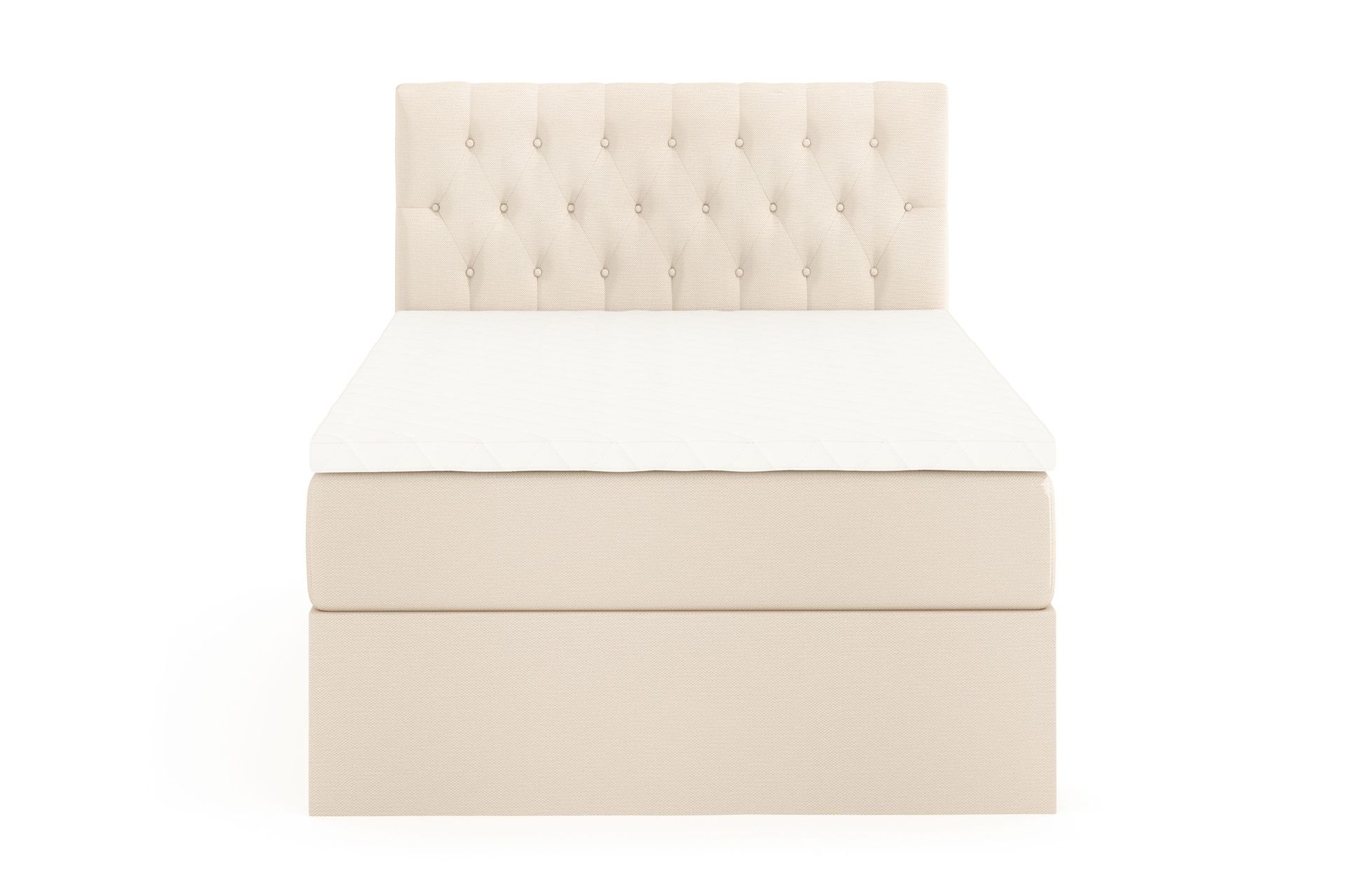 Drömvik Boxy Box Bed Säng med Förvaring 120x200 cm Beige - Möbler ...