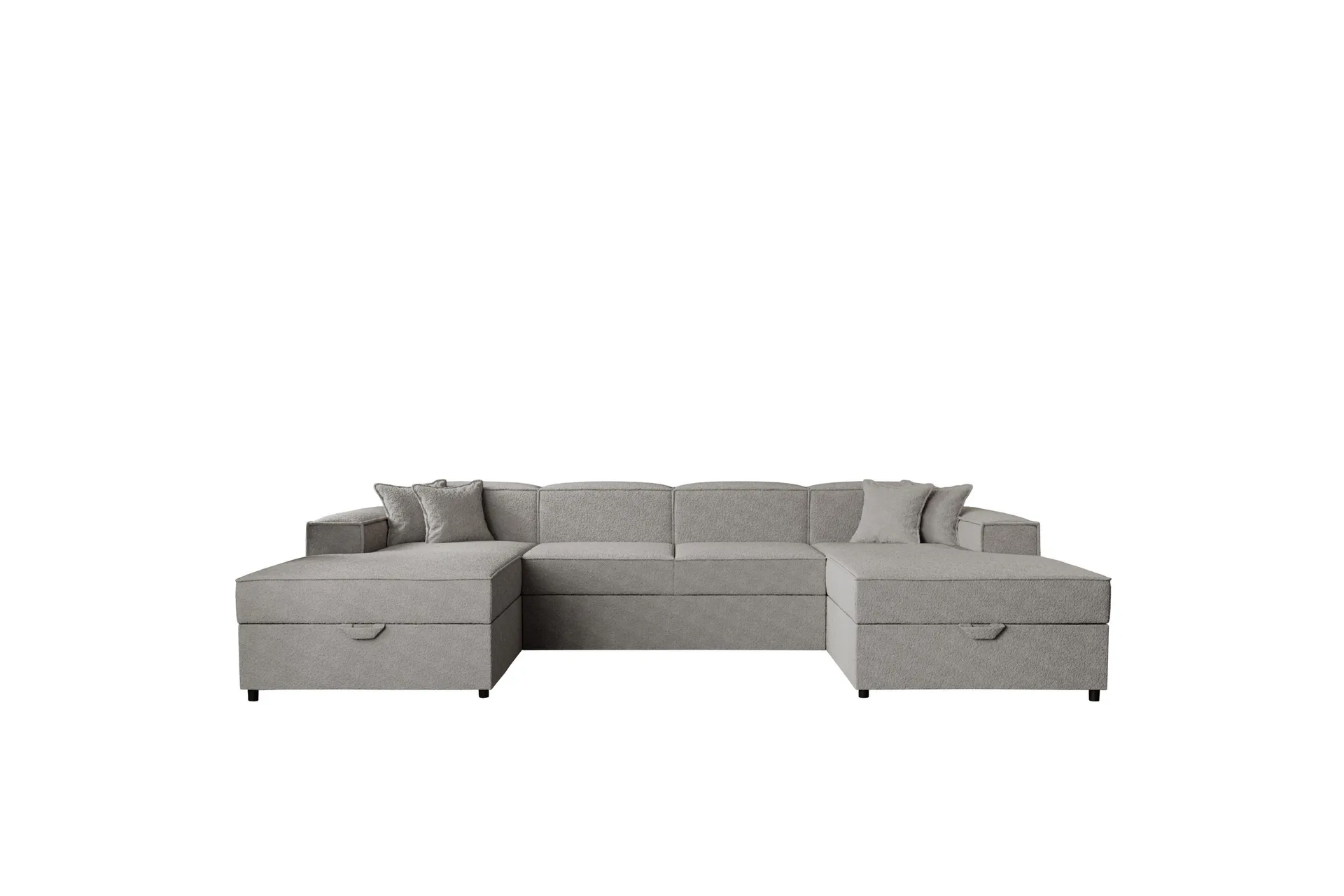 Bizantine Bäddsoffa Dubbeldivan 4-sits Vit/Svart - Möbler - Trademax