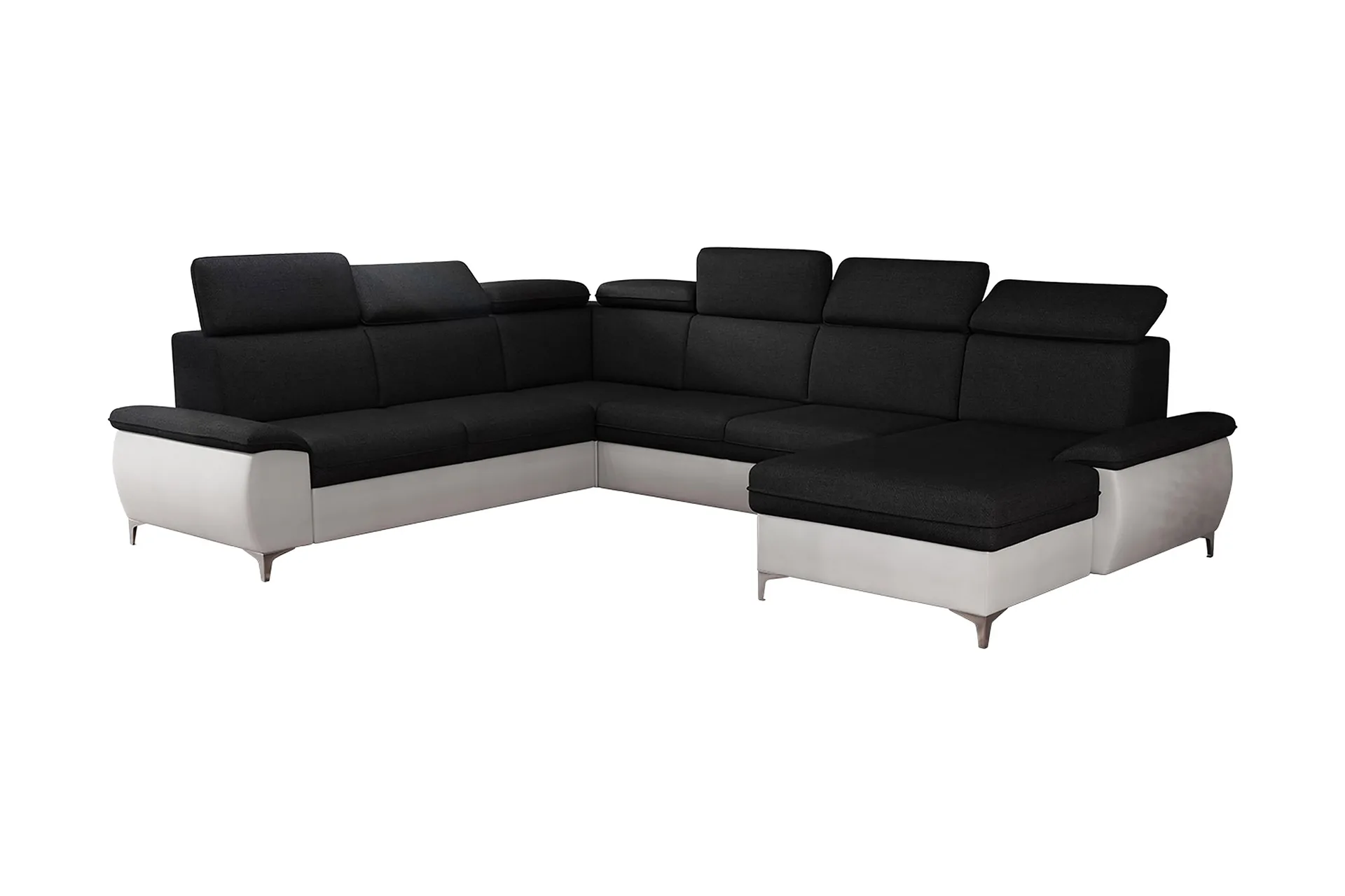Karkula Hörnsoffa Svart/Vit - Möbler - Black Friday - Trademax