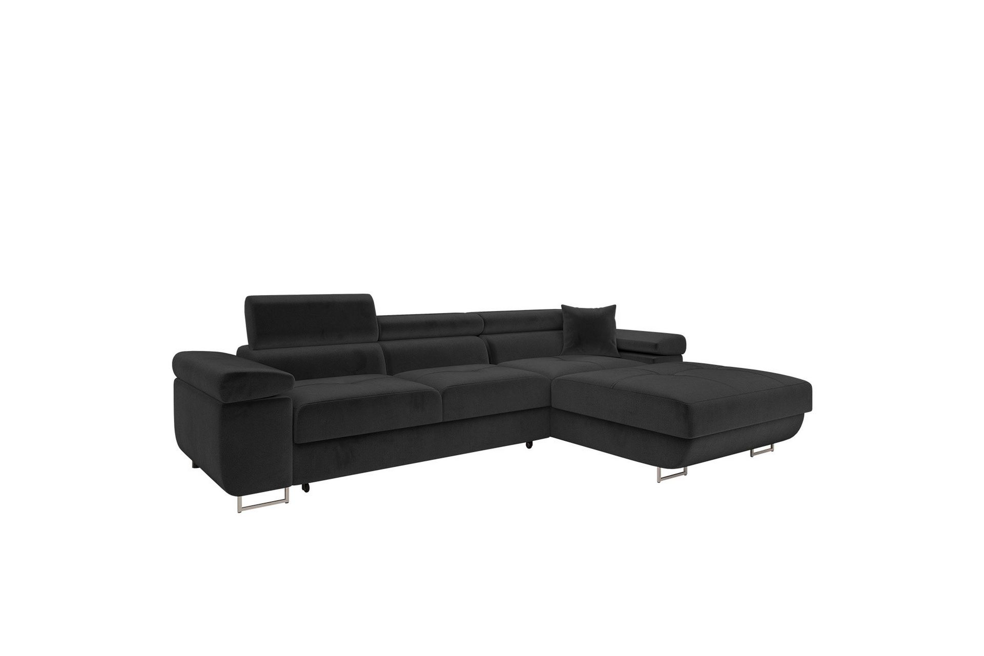 Gabina Soffa med Divan 3-sits Svart - Möbler - Trademax