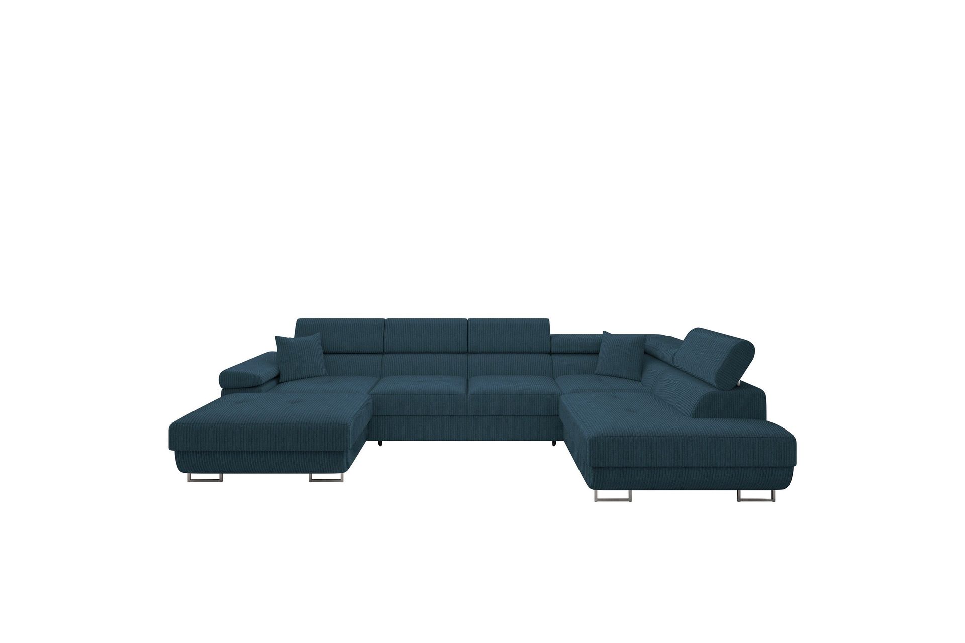 Gabina Soffa med Divan och Schäslong 4-sits Blå - Möbler - Trademax