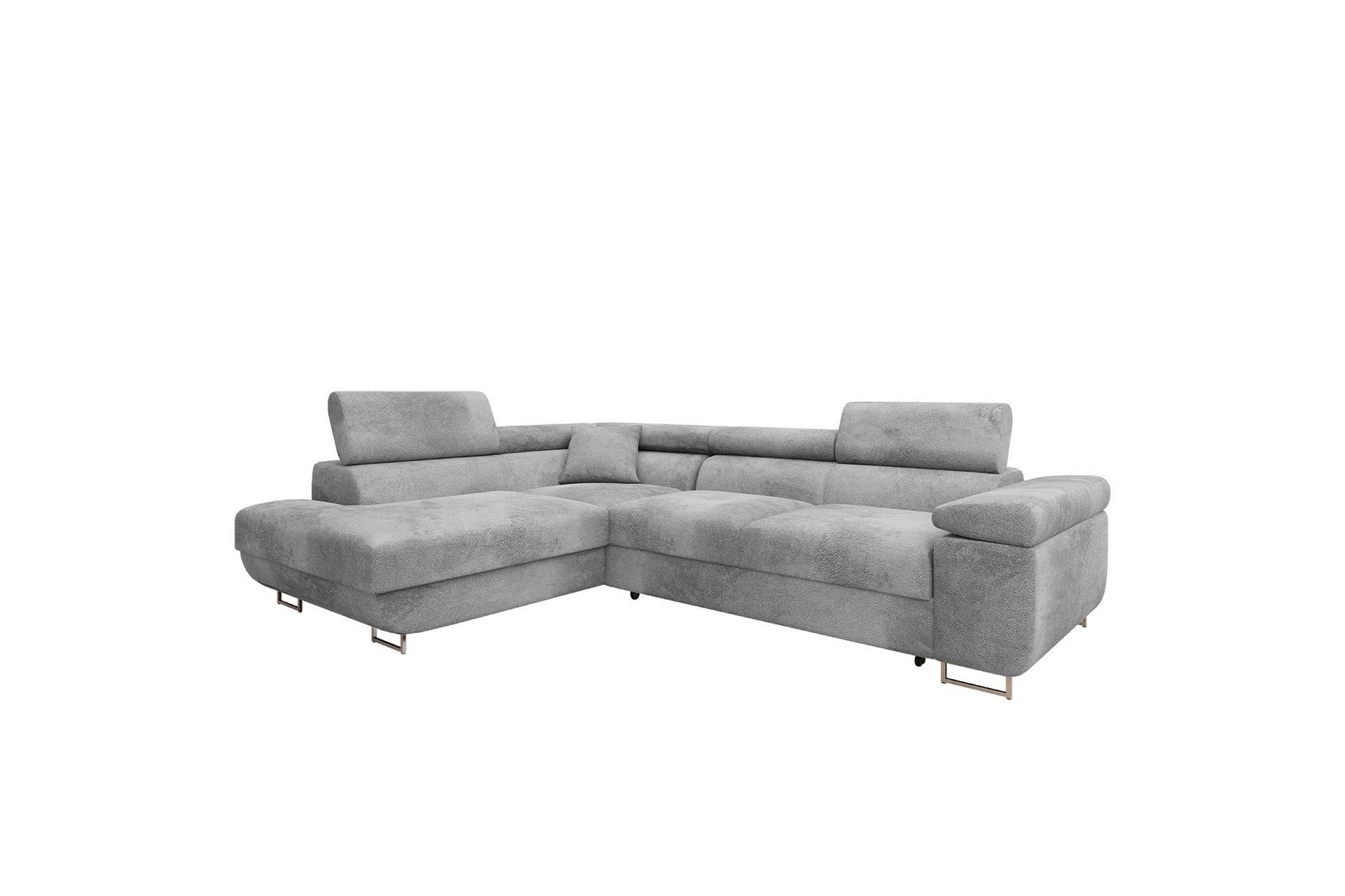 Gabina Soffa med Schäslong 3-sits Grå - Möbler - Trademax