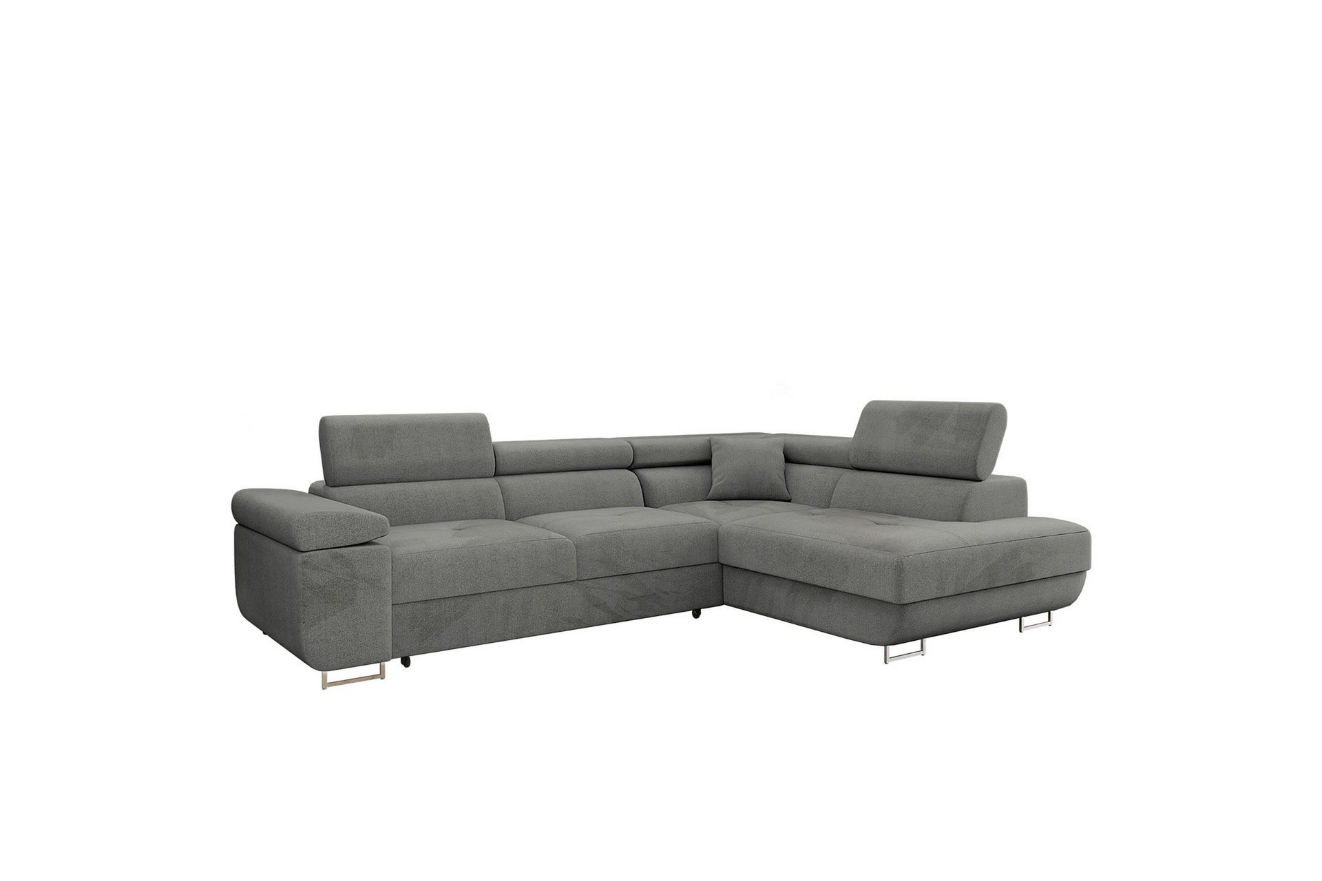Gabina Soffa med Schäslong 3-sits Grå - Möbler - Trademax