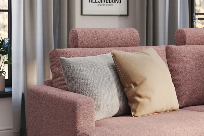 Menard Compact Nackkudde Soffa 51 cm Lila - Möbler - Trademax