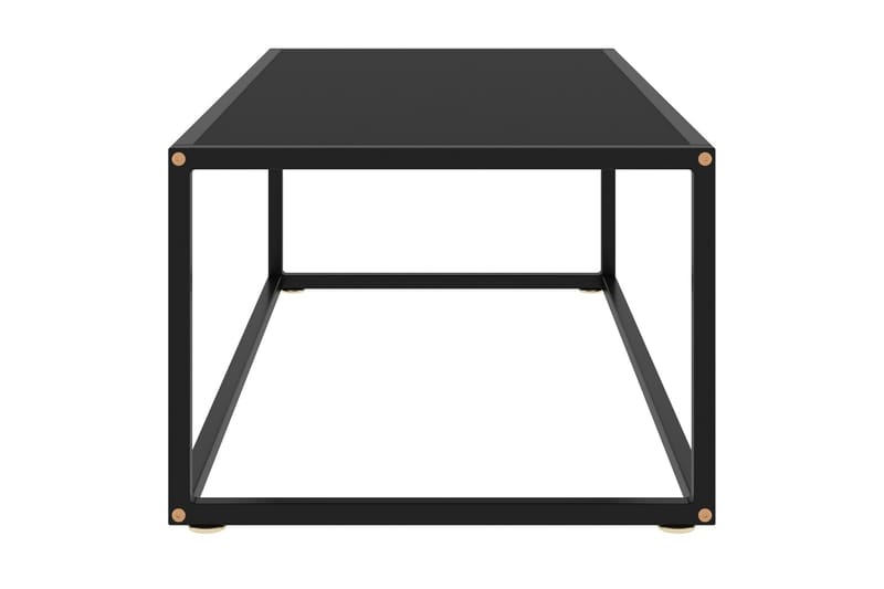 Be Basic Soffbord svart med svart glas 100x50x35 cm Svart - Möbler - Trademax