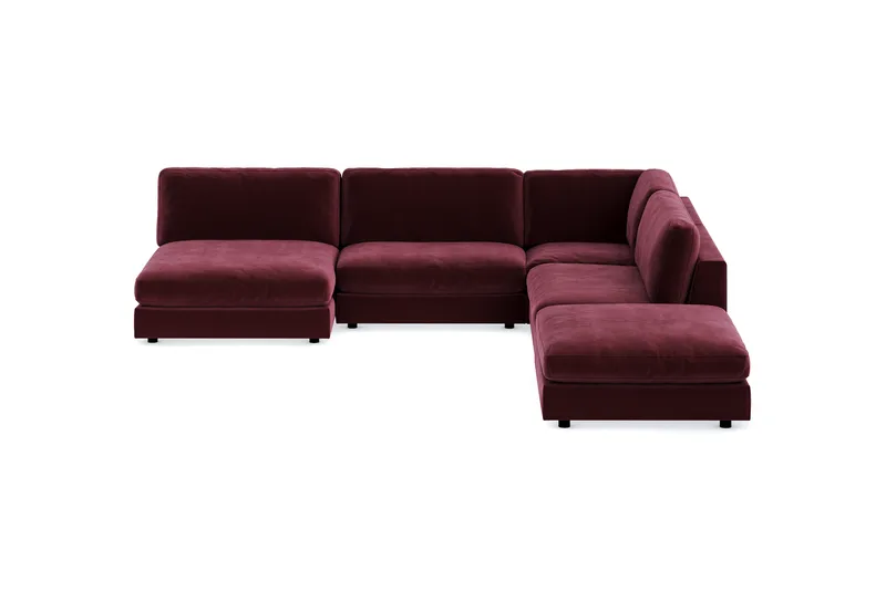 Arken Modulhörnsoffa med Divan Vändbar Sammet - Komplett modulsoffa | Trademax.se