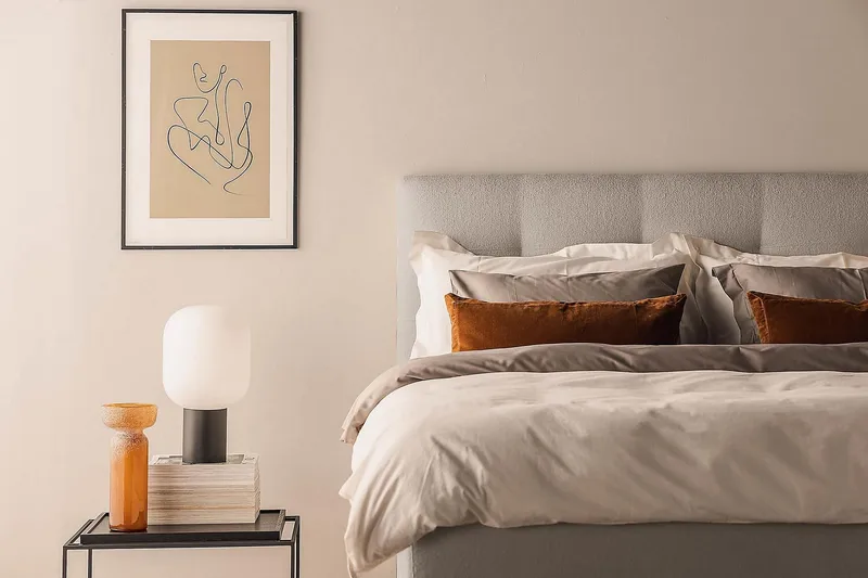 Bedly Oslo Lyx Komplett Sängpaket 180x200 cm Grå - Möbler - Trademax