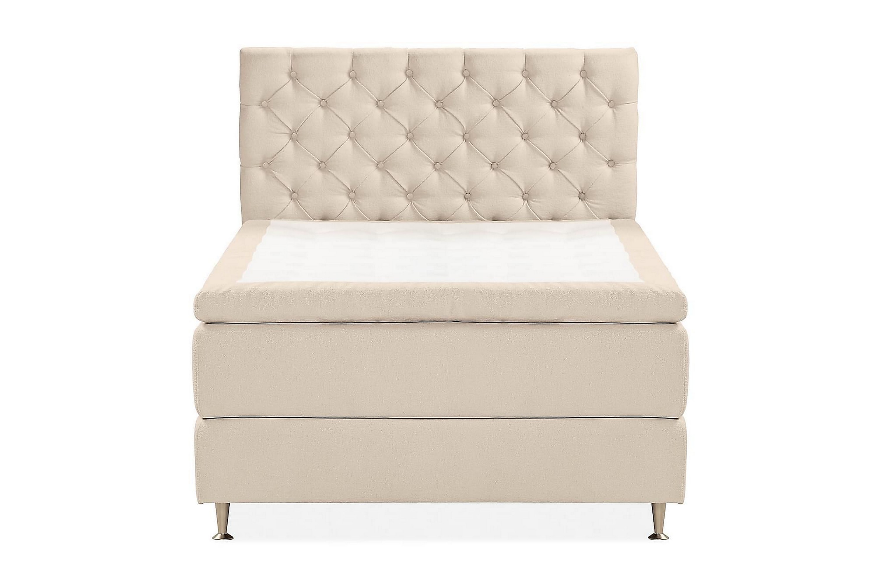 Bedly Oslo Lyx Sängpaket Kontinentalsäng 140x200 cm Beige - Möbler - Trademax