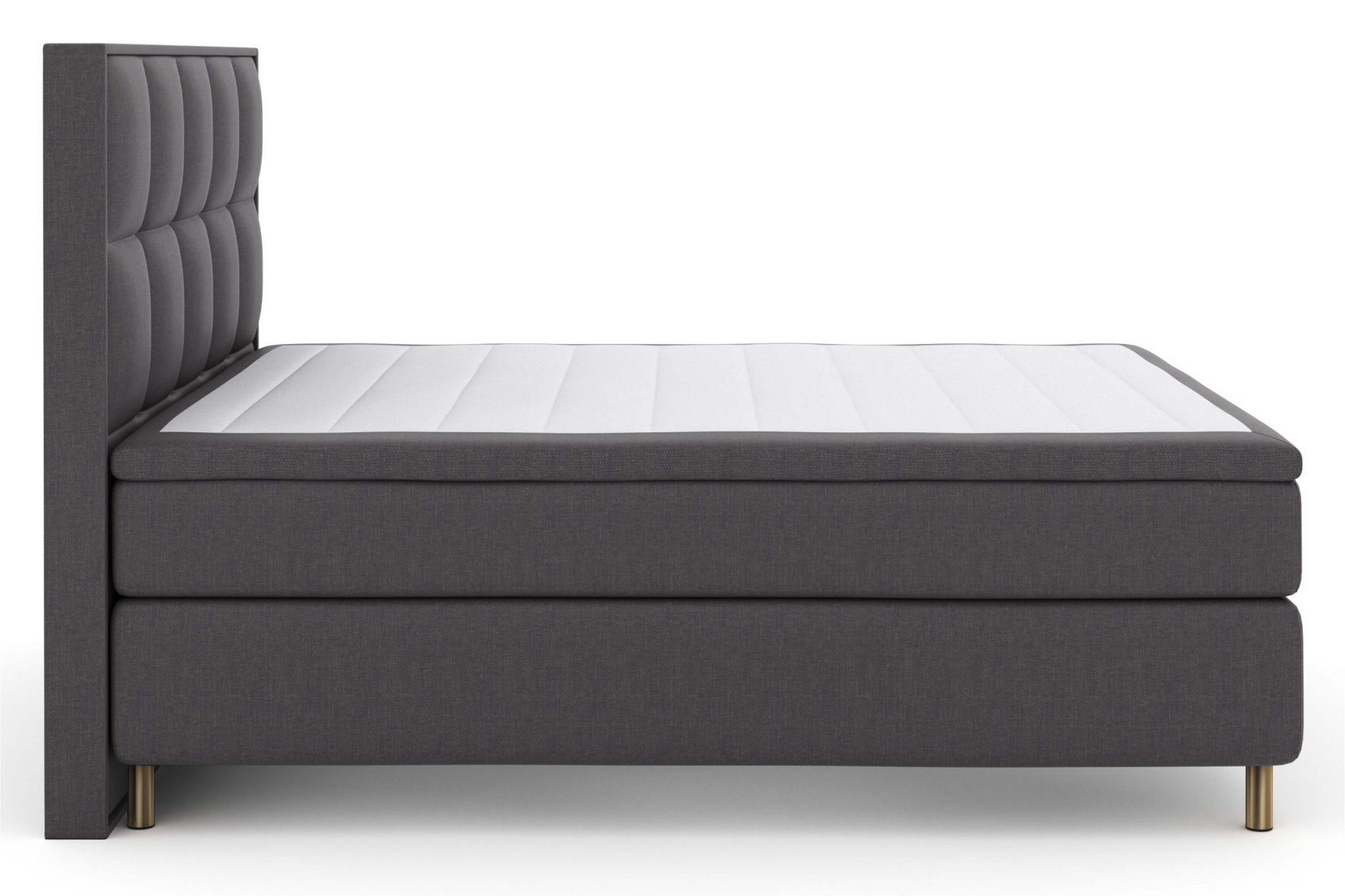 Select No 6 Komplett Sängpaket 180x200 Medium Watergel Mörkgrå/Koppar - Möbler - Trademax