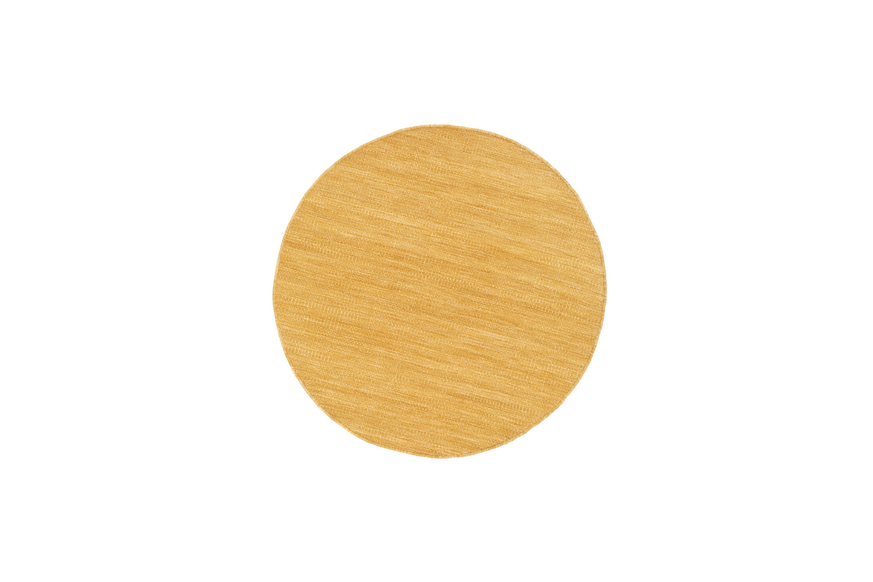 KM Home Birka Ullmatta Rund 240 cm Gul - Textil & mattor - Trademax