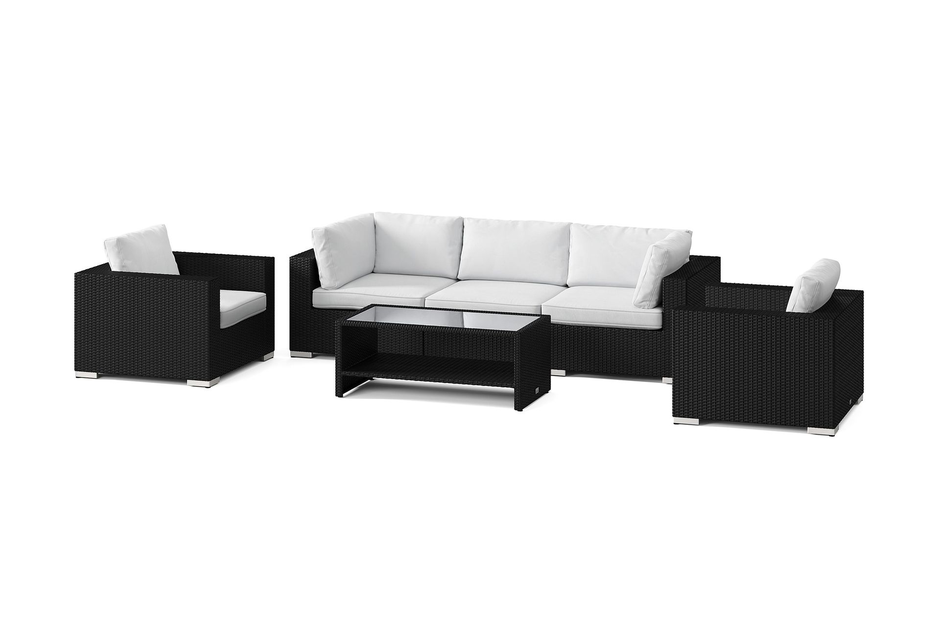 Comfort Garden Bahamas utomhus soffgrupp 5-sits med två fåtöljer och ...