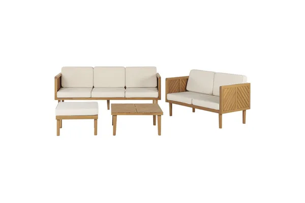 Loungegrupp med 2 sits soffa Baratti - Utemöbler - Trademax