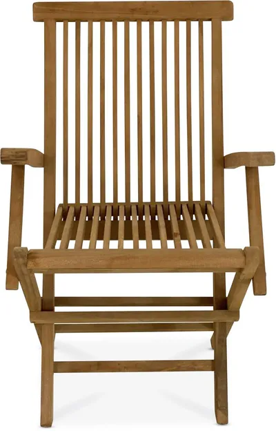 Saltö fällbar teakstol med armstöd – Klassisk utestol i teak ...