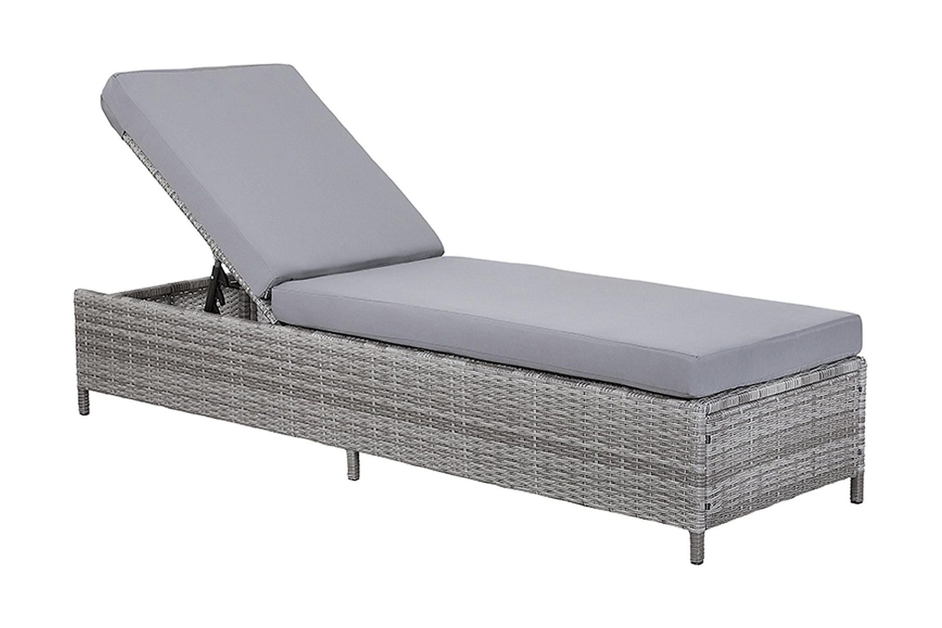 Turin Ii Solsäng 65|201 cm Grå - Utemöbler - Trademax